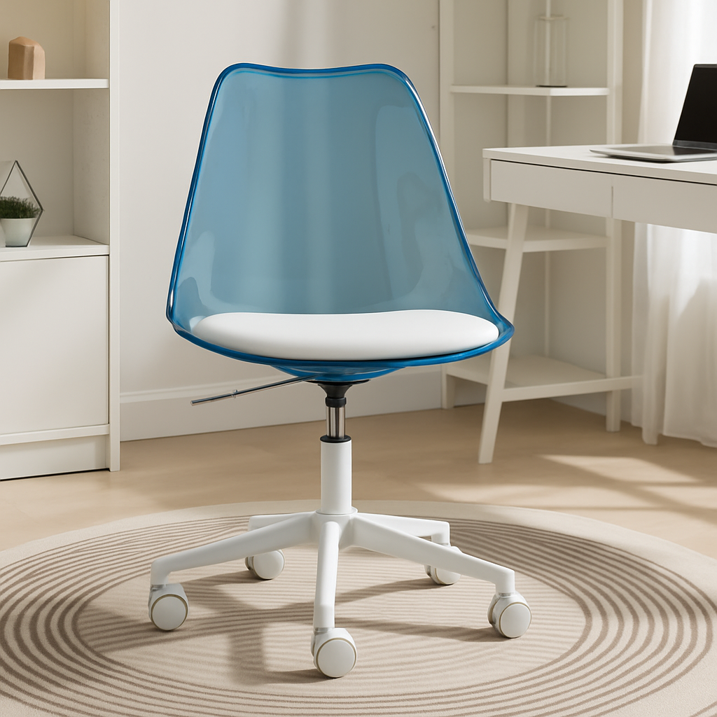 Modern Acrylic Swivel Chair. - First Class Furniture