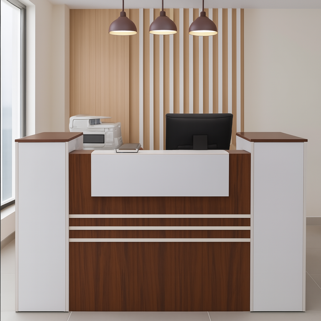 2M Modern Reception Desk. - First Class Furniture